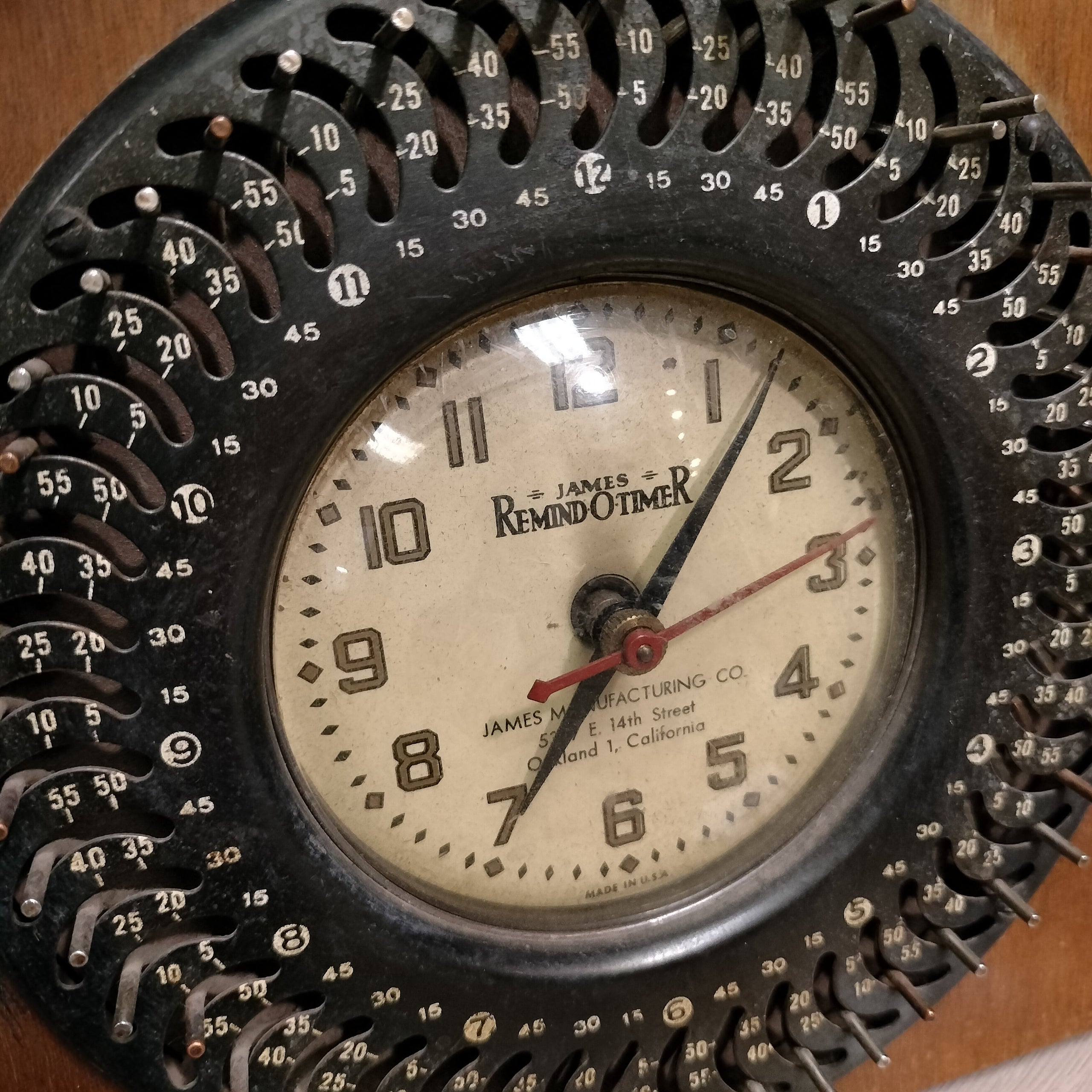 Antique Wooden Clock Remind-O-Timer | Miners Rock Shop